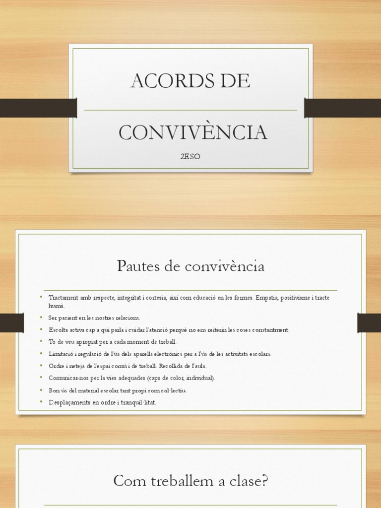 Acords de Convivència 2ESO | PDF