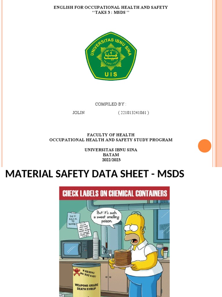 Adoc - Pub Material Safety Data Sheet Msds | PDF | Teknologi & Rekayasa