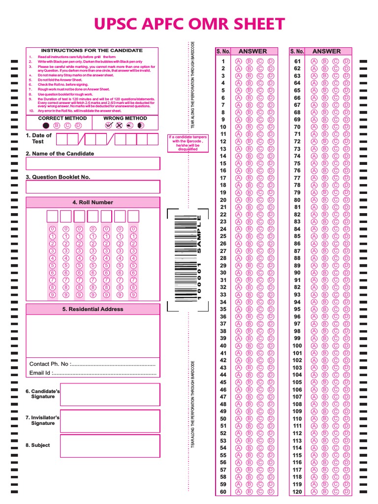 Omr 120 Questions | PDF