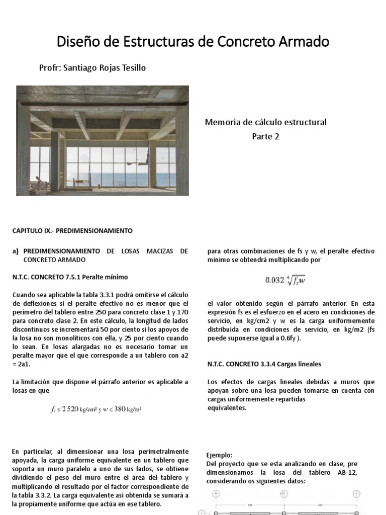 Clase 4 Diseño de Estructuras de Concreto | PDF | Hormigón | Concreto reforzado
