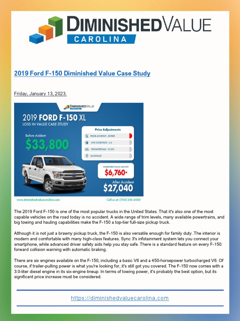 2019 Ford F-150 Diminished Value Case Study | PDF | Business