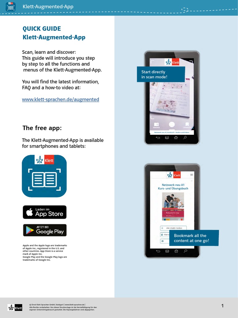 Kurzanleitung Klett Augmented App ENG 2021 | PDF | Google Play | Mobile ...