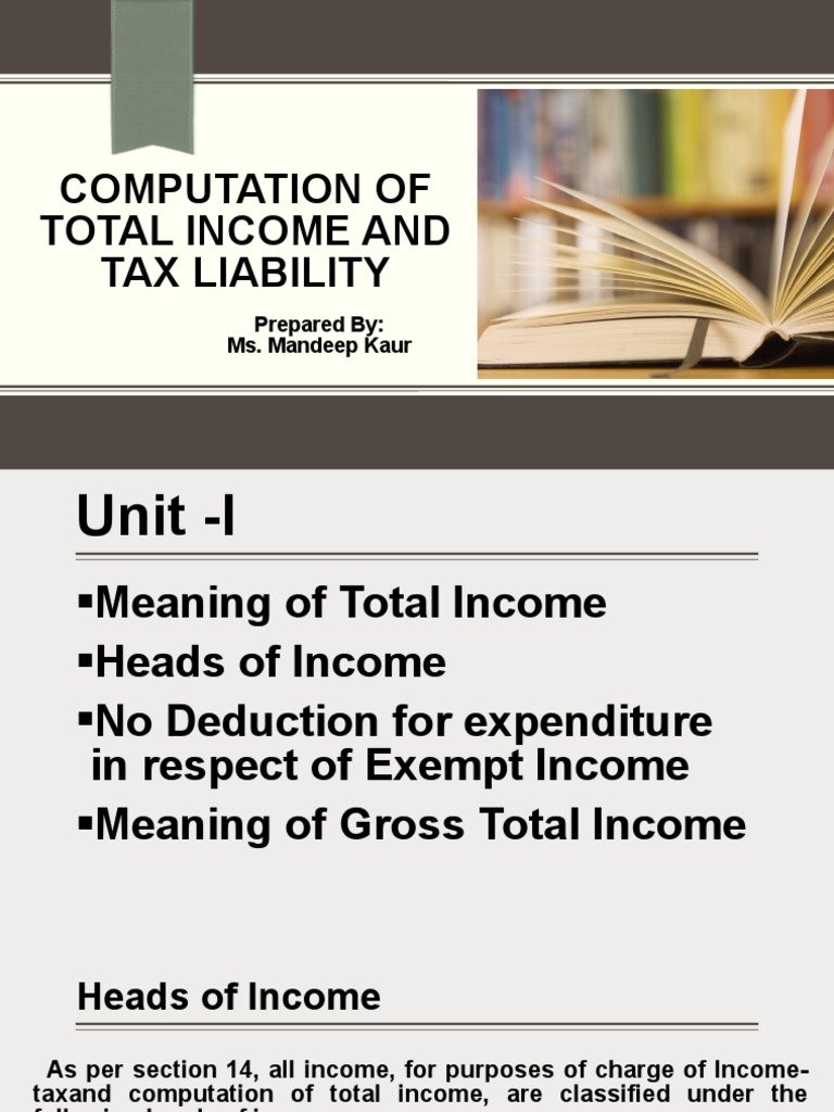 Unit 1 Calculation of Tax Liability | PDF | Tax Deduction | Income Tax