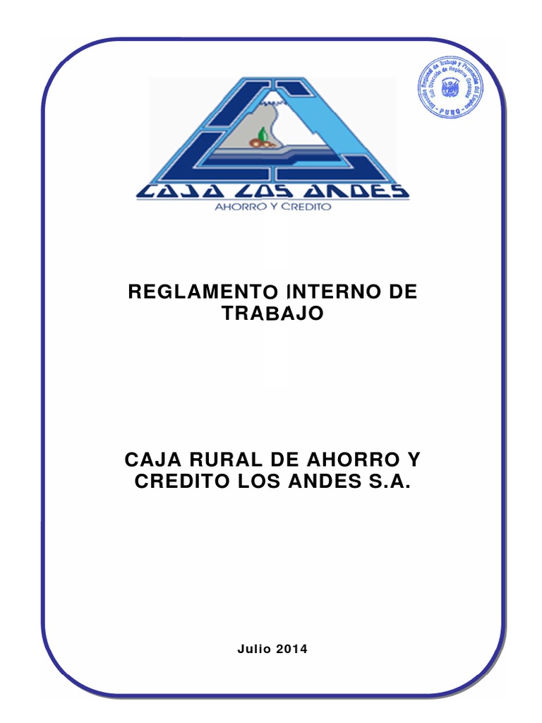 Reglamento Interno de Trabajo | PDF | Tiempo de trabajo | Regulación