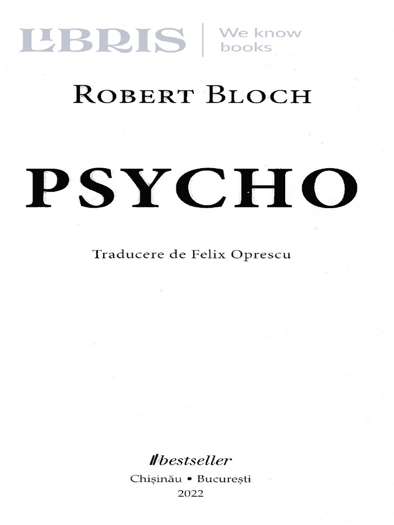 Psycho - Robert Bloch | PDF
