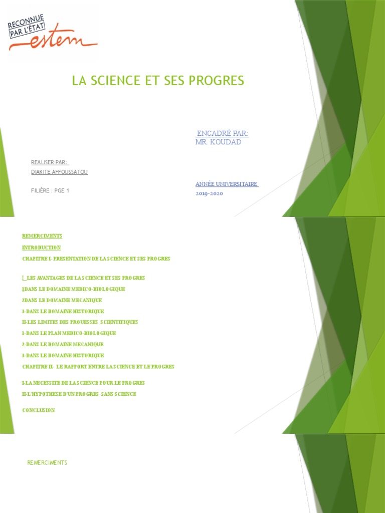 LA SCIENCE ET SES PROGRES (Enregistrement Automatique) | PDF | Science ...