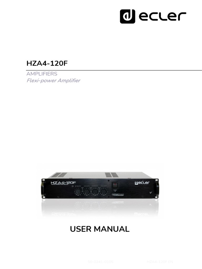 Ecler HZA4-120F User Manual EN | Download Free PDF | Amplifier | Ac Power Plugs And Sockets