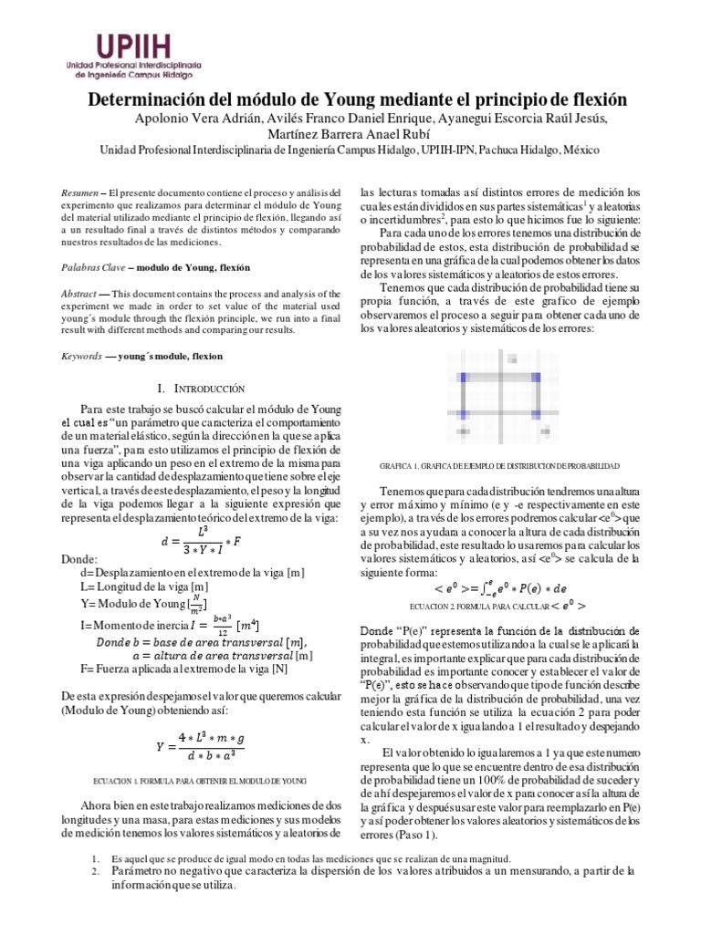 Modulo de Young | PDF | Medición | Viga (Estructura)