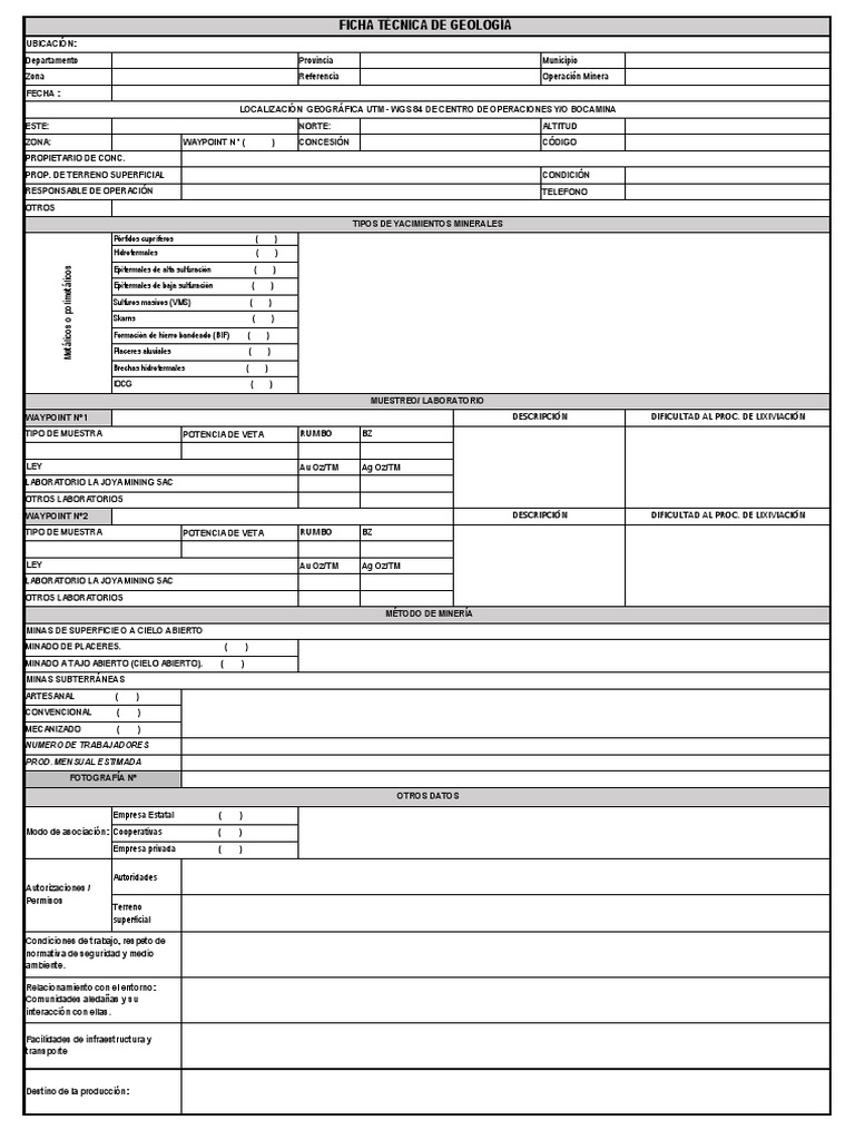 Formato Bolivia | PDF | Minería | Minerales