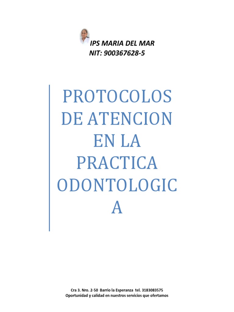 PROTOCOLOS DE ATENCION EN LA PRACTICA ODONTOLOGICA IPS Maria Del Mar | PDF | Odontología | Lengua