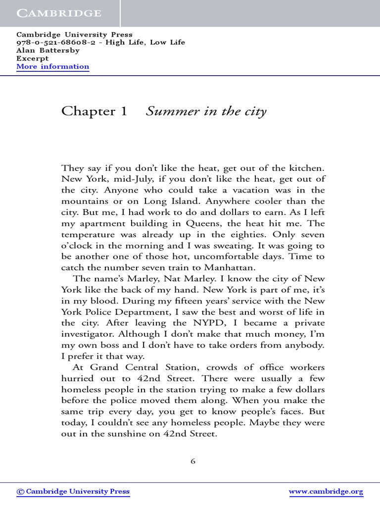 Cambridge English Readers Level4 Intermediate High Life Low Life Book ...