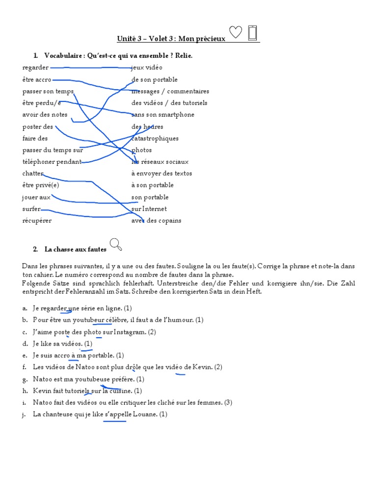 AB Unité 3 - Volet 3 Vocabulaire | PDF