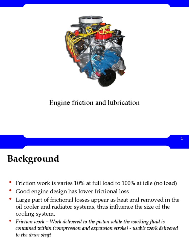 friction-and-lubrication | PDF | Motor Oil | Internal Combustion Engine