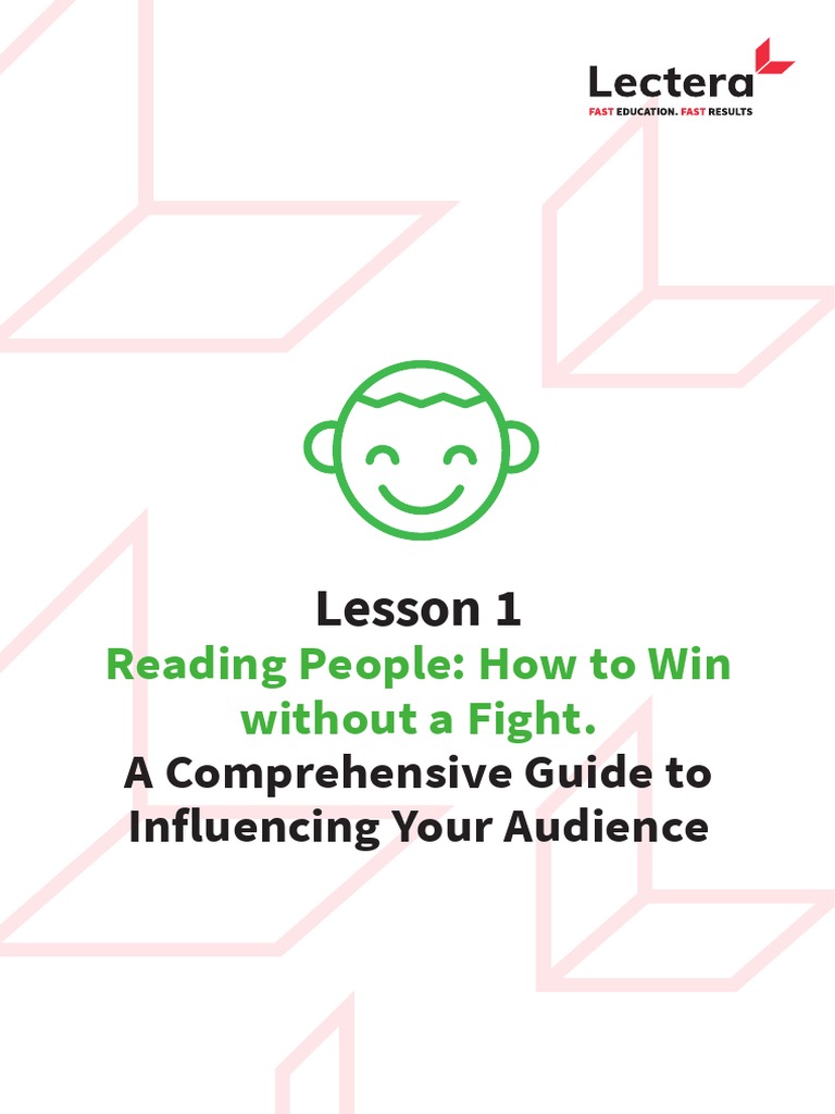 0063 - Lesson 01. Reading People How To Win Without A Fight | Download ...