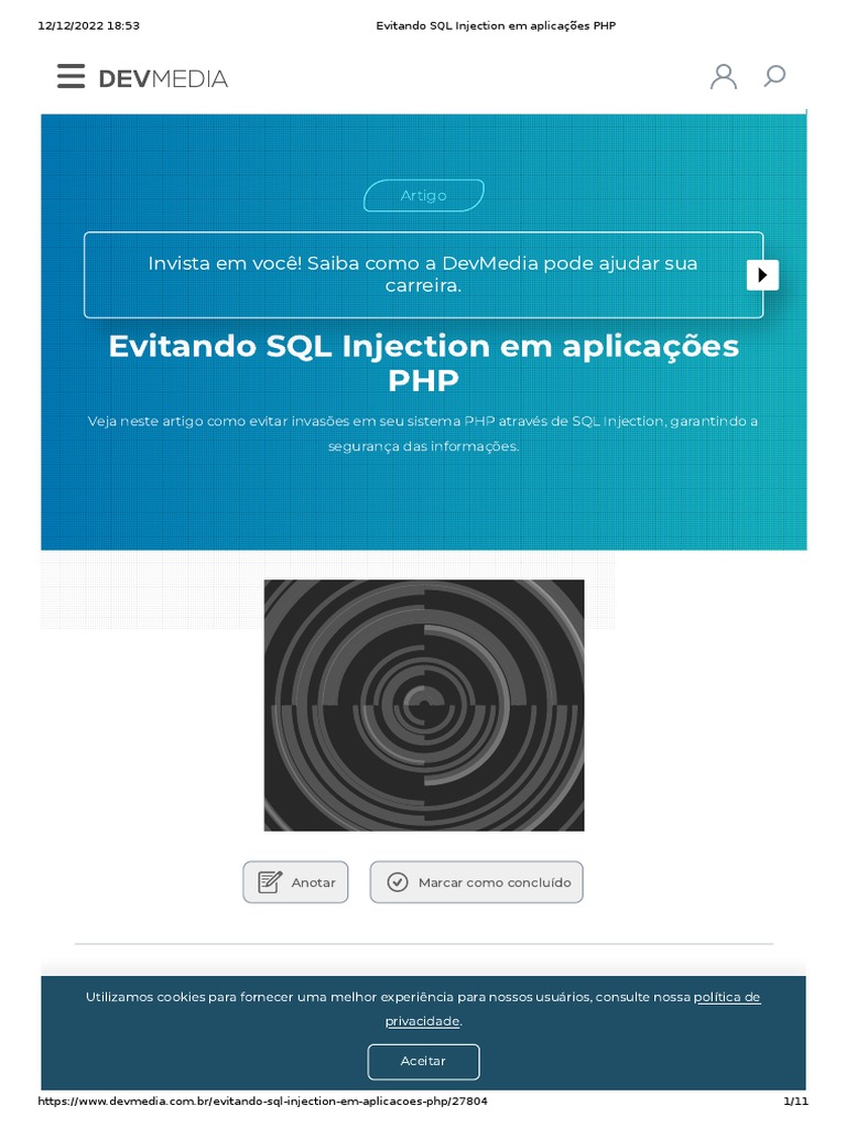 Evitando SQL Injection em Aplicações PHP | PDF | SQL | Php Evitando SQL Injection em Aplicações PHP | PDF | SQL | Php