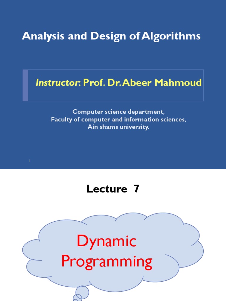 Algorithm Lec7 | PDF