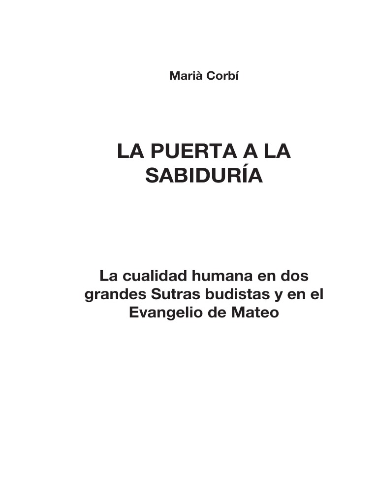 La Puerta A La Sabiduria de Maria Corbi | PDF | Amor | Sociedad