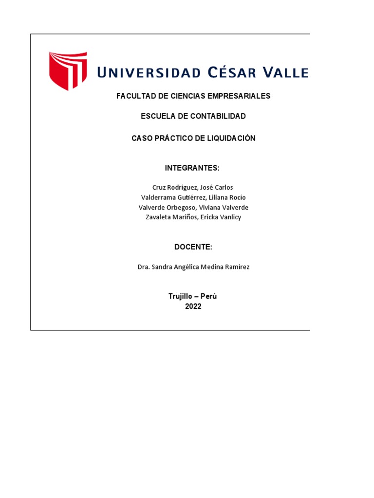 Ejercicio Liquidación G2 | PDF