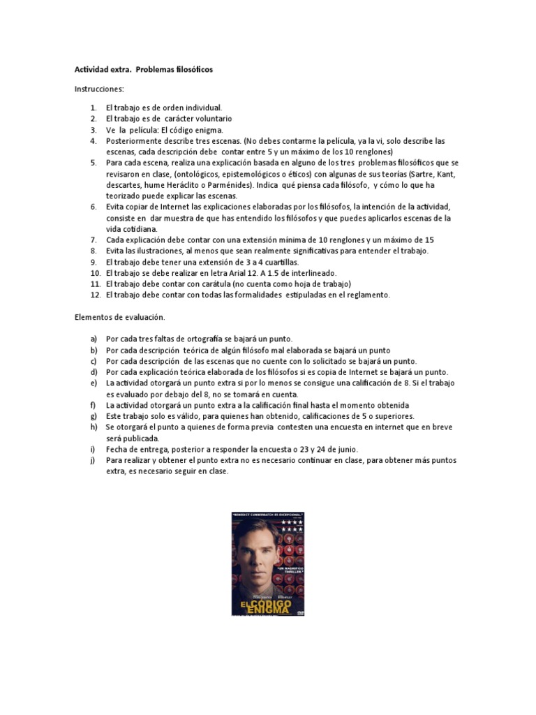Actividad Extra Problemas Filosifocs | PDF