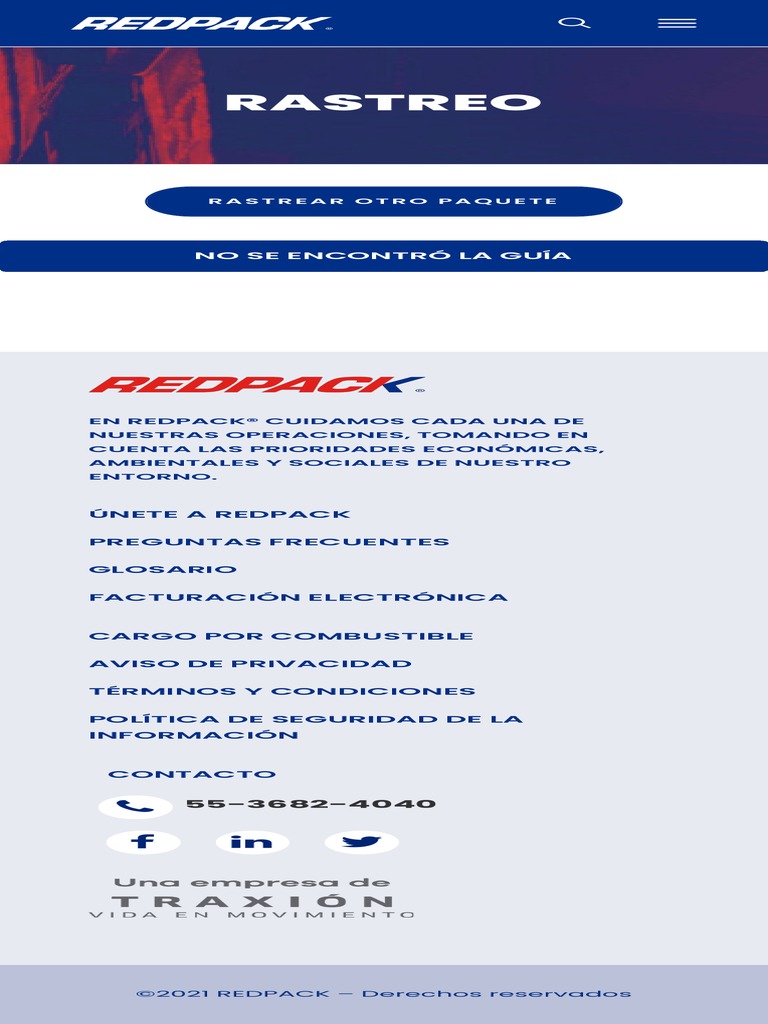 Rastreo Final - Redpack | PDF