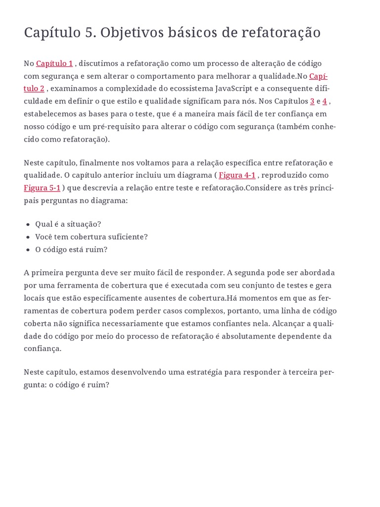 Basic Refactoring Goals Refactoring Javascript Pdf Script Java Escopo Ciência Da