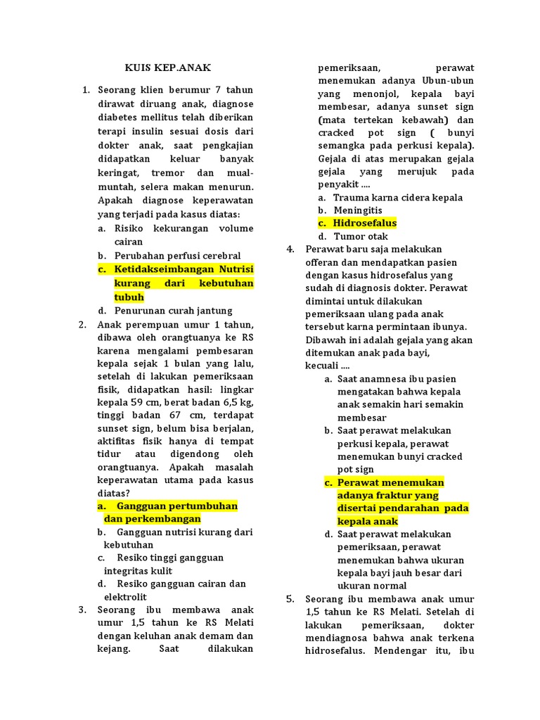 Kuis Kep - Anak | PDF