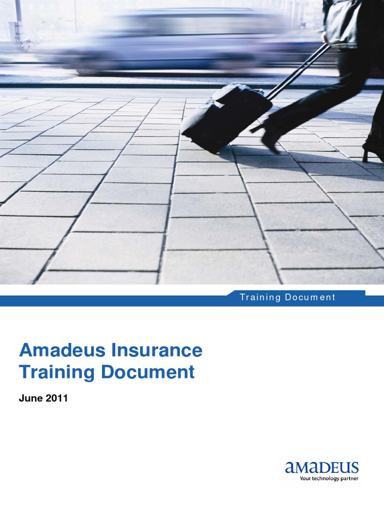 Amadeus Insurance Training Manual | PDF