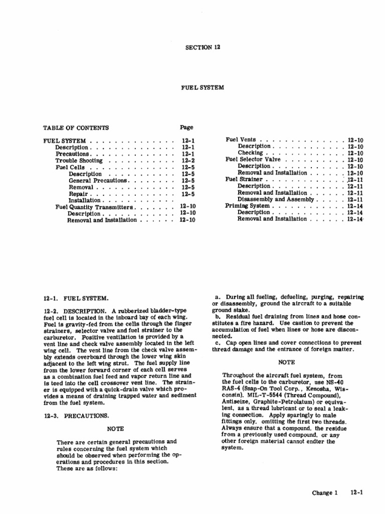 Section 12 Fuel System | PDF