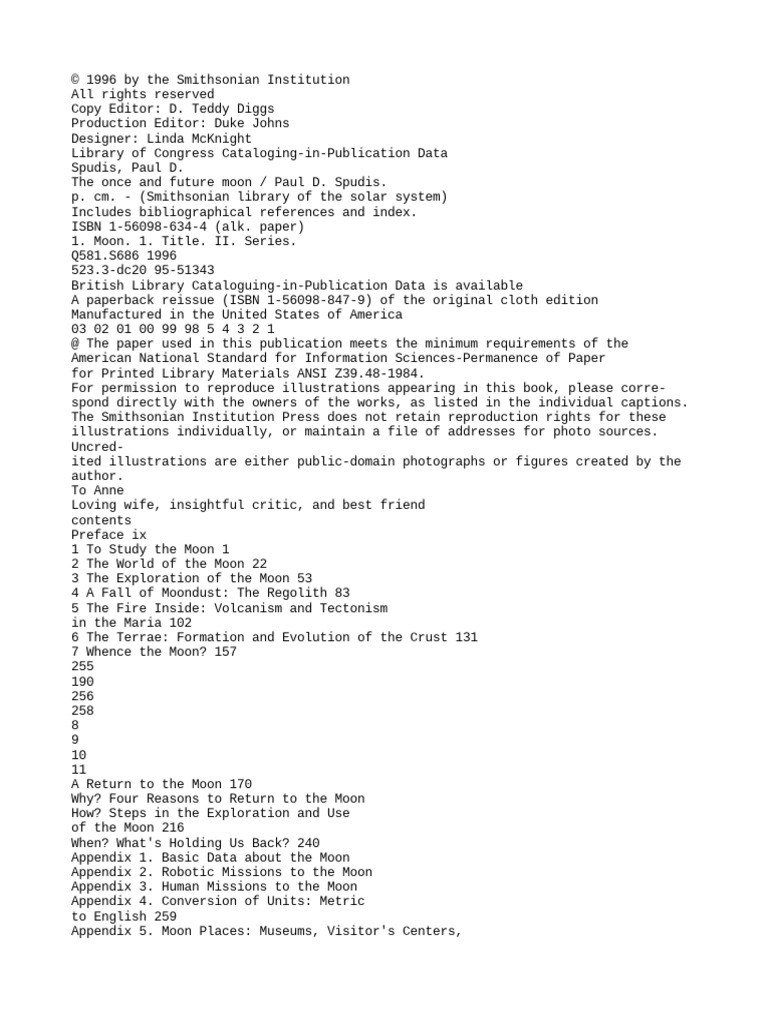 Paul D. Spudis - The Once and Future Moon | PDF | Moon | Impact Crater