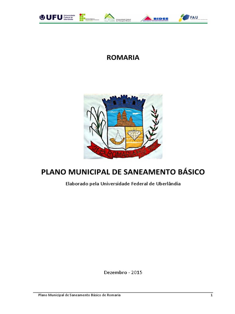 PMSB Romaria | PDF | Saneamento | Planejamento