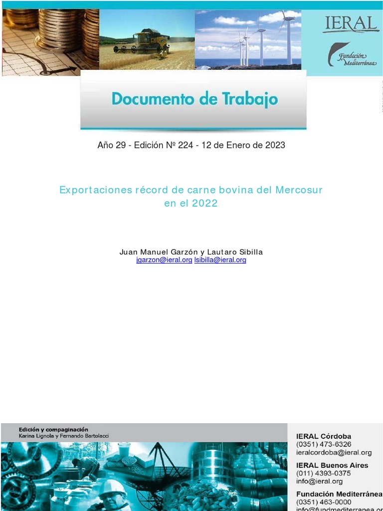 Exportaciones récord de carne bovina del Mercosur | PDF | Carne | China