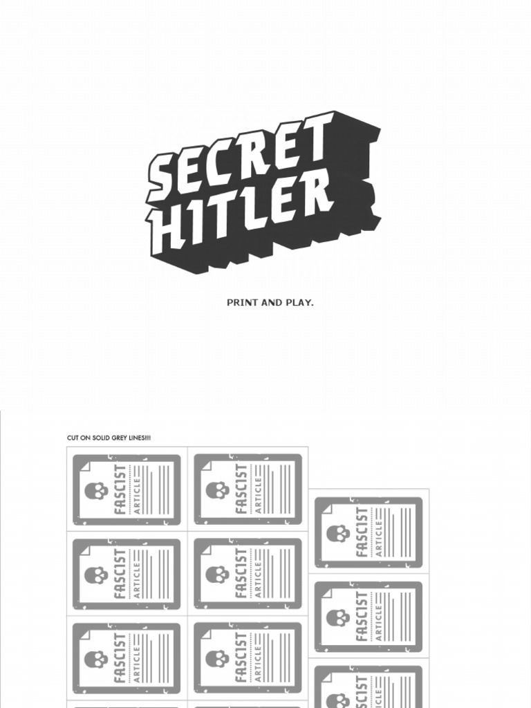 Secret Hitler Print and Play | PDF