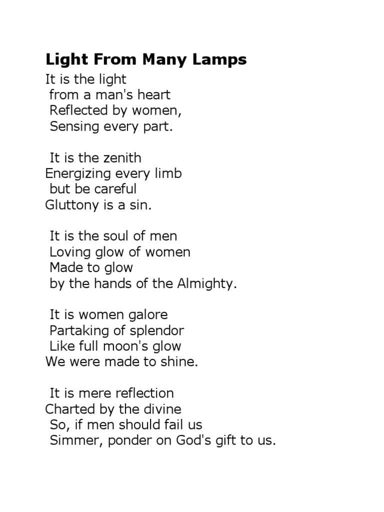 Light From Many Lamps: A Reflection | PDF
