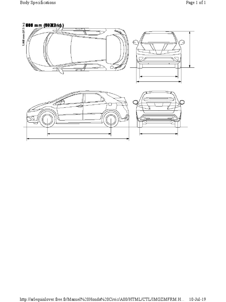 Civic Physical Dimmensions | PDF