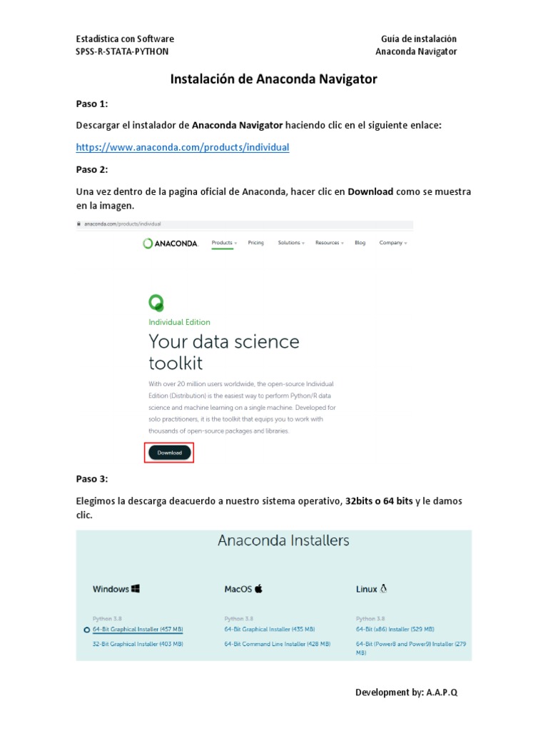 Guía de Instalación - Anaconda - PYTHON y R STUDIO | PDF | Software del sistema | Ciencias de la ...