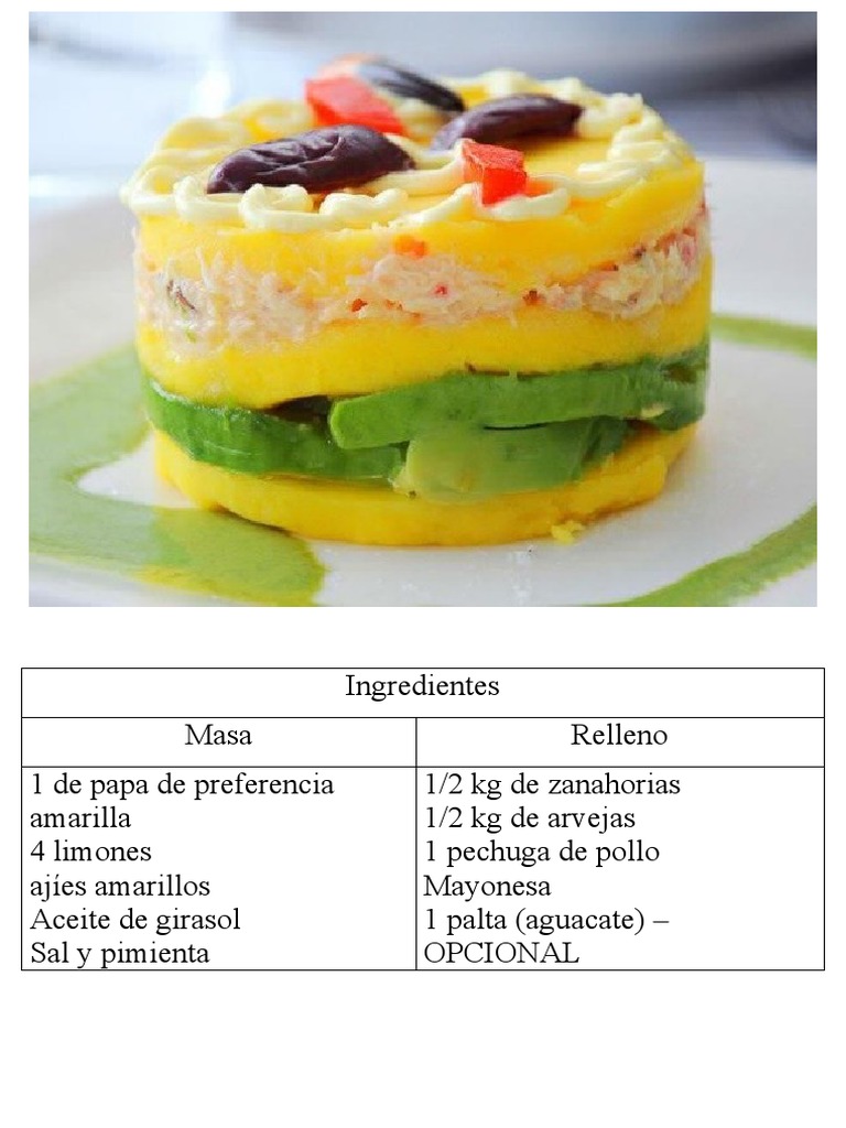 Imprimir Causa Rellena | PDF