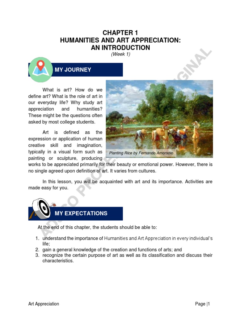 Art Appreciation - Module - 1 - WM | PDF | The Arts | Humanities
