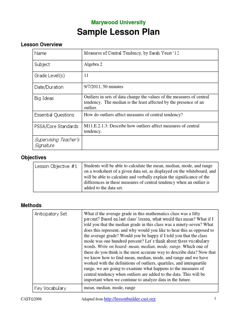 Samplelessonplan | PDF