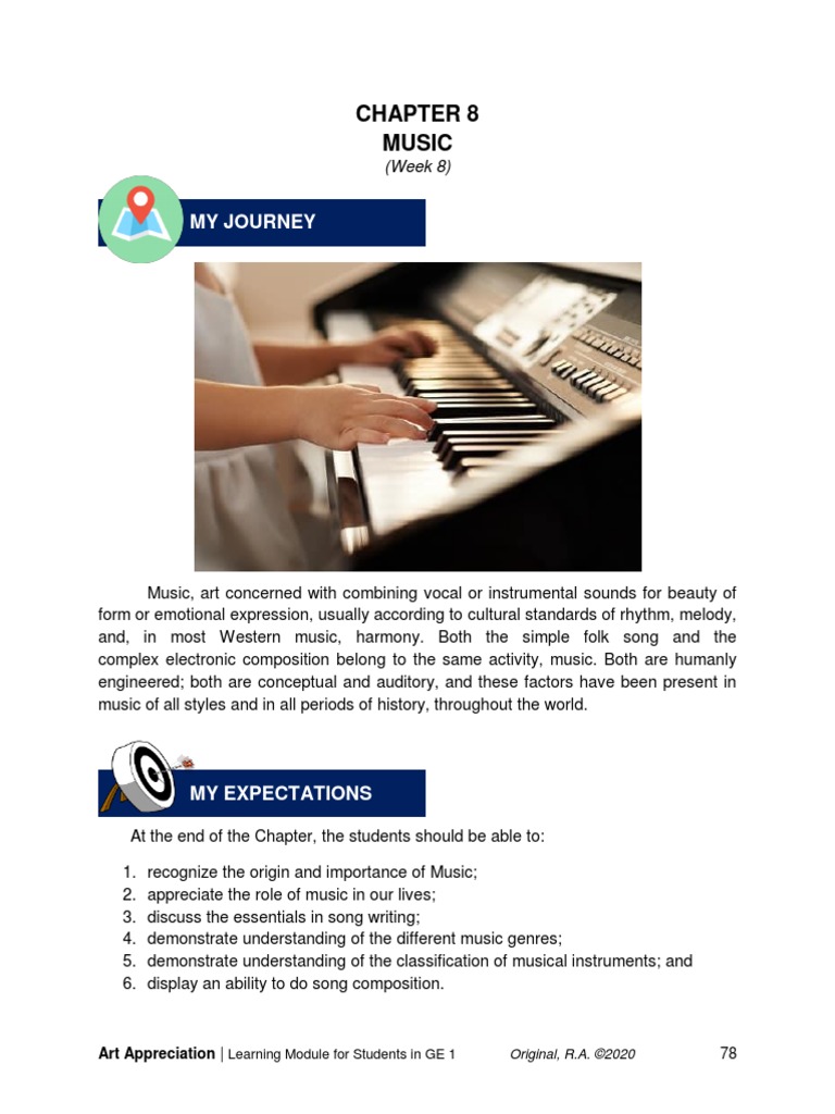 Art Appreciation - Module - 8 | PDF | Woodwind Instruments | Musical Instruments