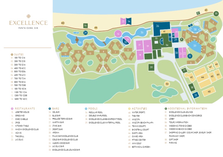 Excellence Punta Cana Resort Map | PDF