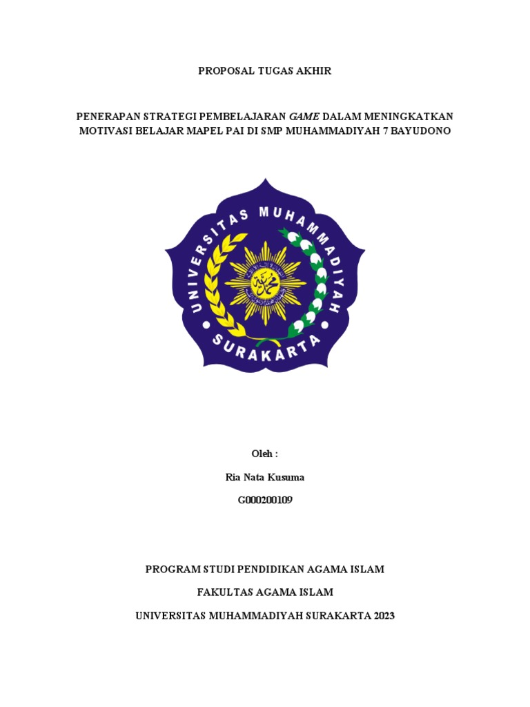 Proposal Tugas Akhir | PDF