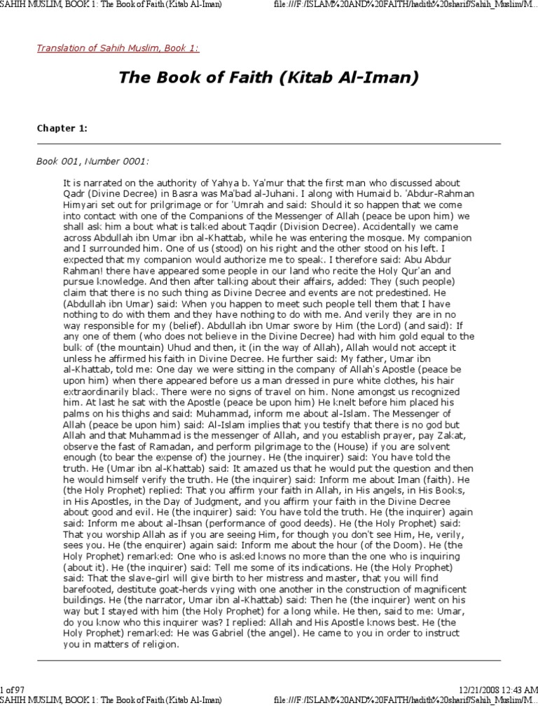 SAHIH MUSLIM HADITH.pdf | Muhammad | Hadith