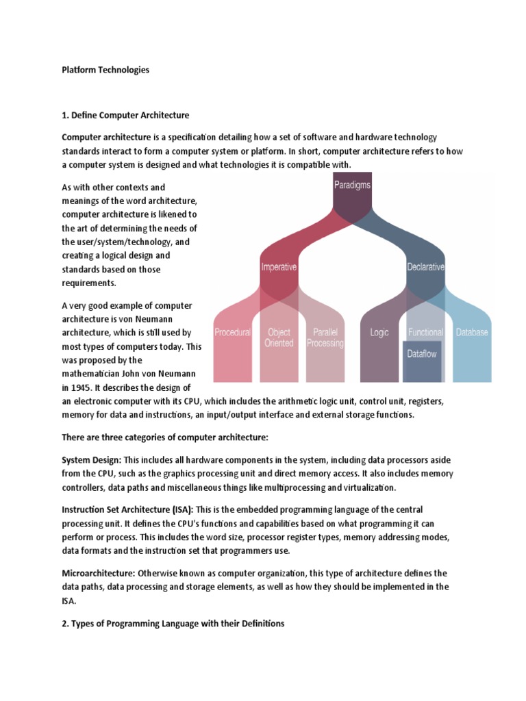 Define Computer Architecture | PDF | Computer Architecture | Central ...