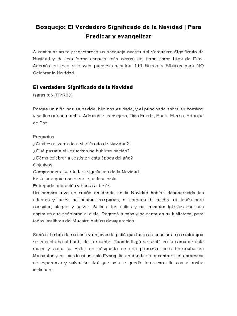 Bosquejo NAVIDAD | PDF | Jesús | Navidad