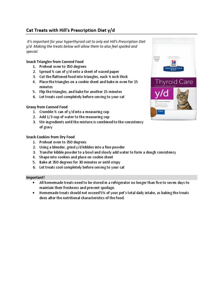 Homemade Treats for Hyperthyroid Cats | PDF