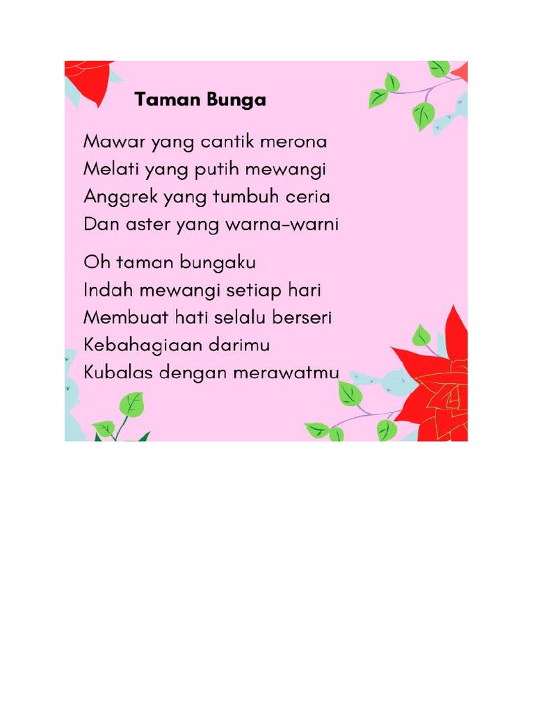 Contoh Puisi Kelas 2 SD | PDF