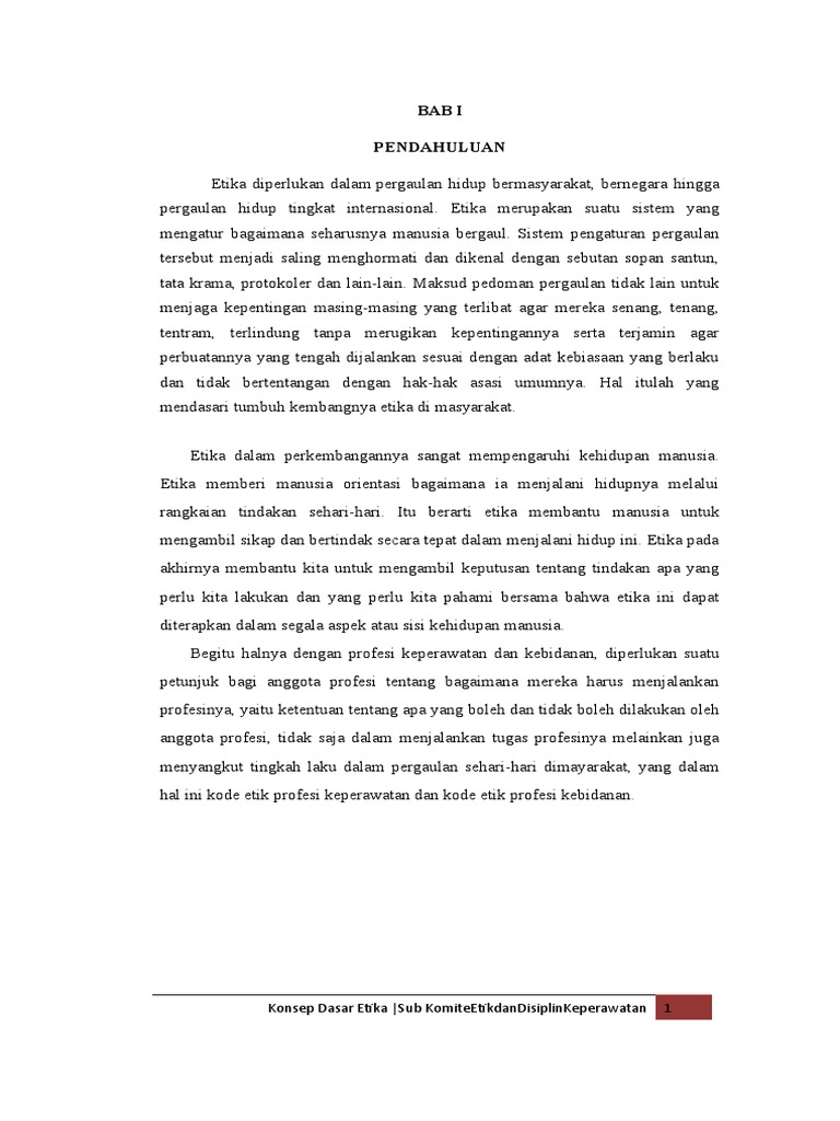 Konsep Dasar Etika | PDF