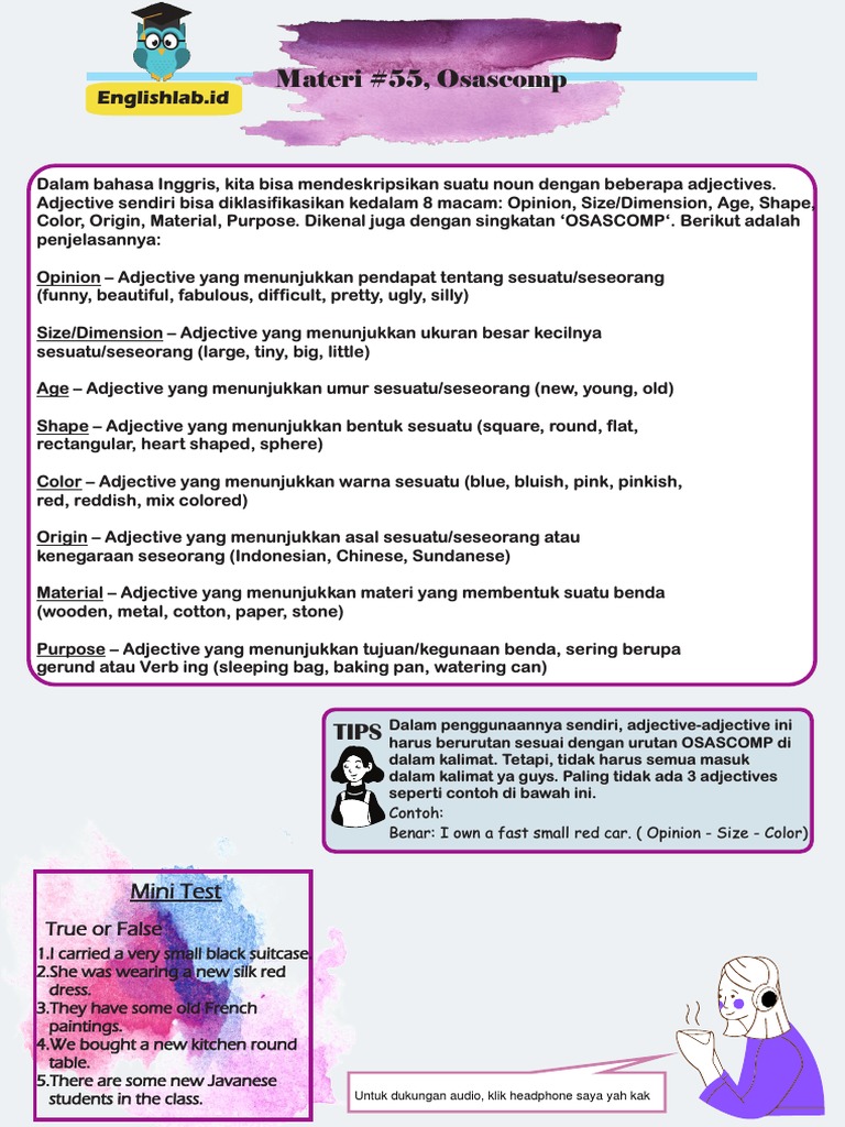 Materi 55, OSASCOMP | PDF | Seni & Disiplin Bahasa