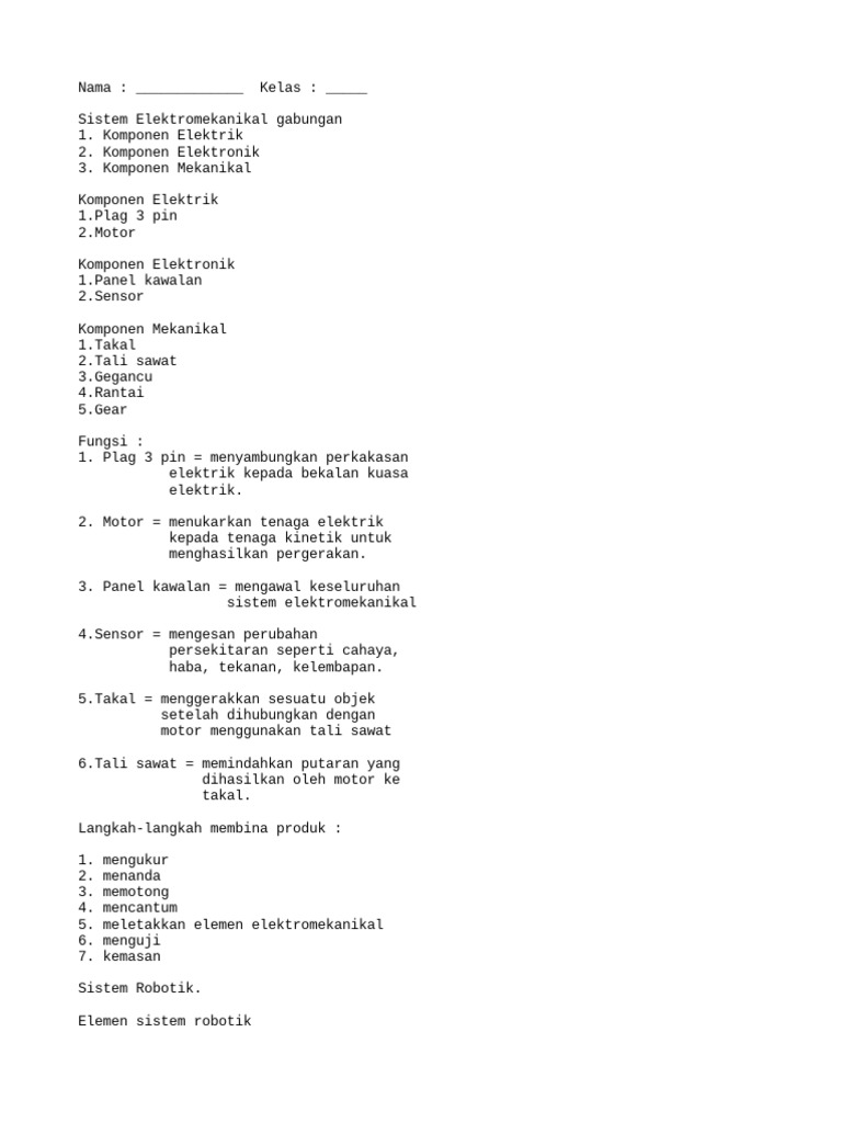 Nota RBT Tahun 6 | PDF