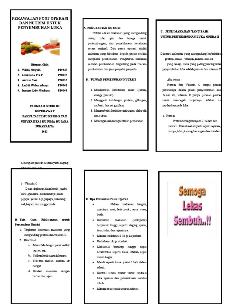 Nutrisi & Perawatan Pasca Operasi | PDF | Kesehatan Holistik